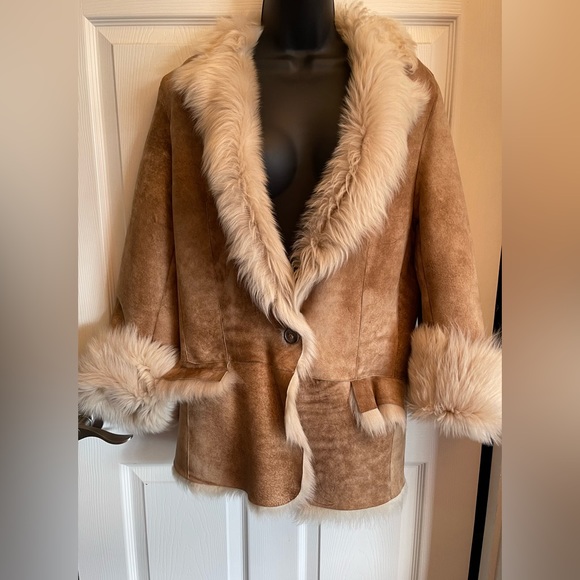 Tryst | Jackets & Coats | Tryst New York Leather And Fur Coat | Poshmark
